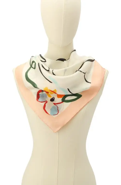 Kate Spade New York Swans Print Silk Square Scarf