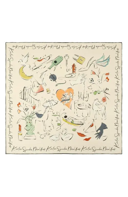 Kate Spade New York New York Dream Silk Square Scarf