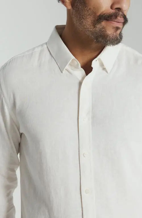7 Diamonds Oasis Linen Blend Button-up Shirt - White