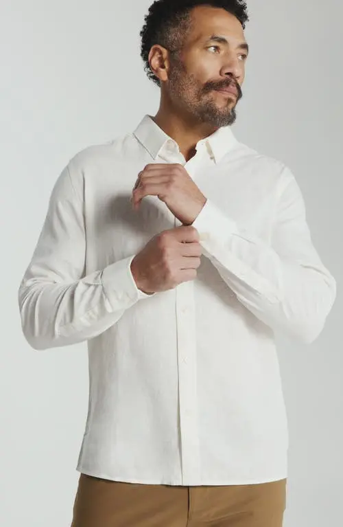 7 Diamonds Oasis Linen Blend Button-up Shirt - White