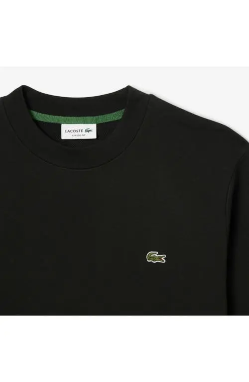Lacoste Cotton Fleece Crewneck Sweatshirt - Black