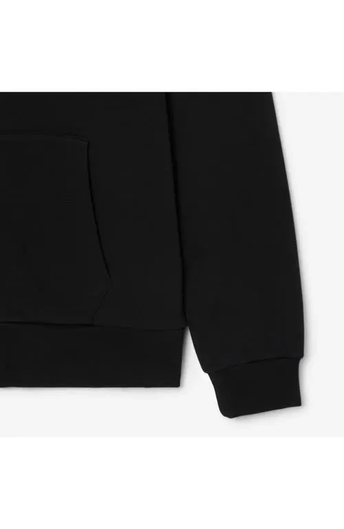 Lacoste Cotton Fleece Zip Hoodie - Black
