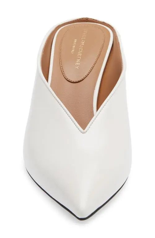 Stella McCartney Pointed Toe Mule Pumps - White