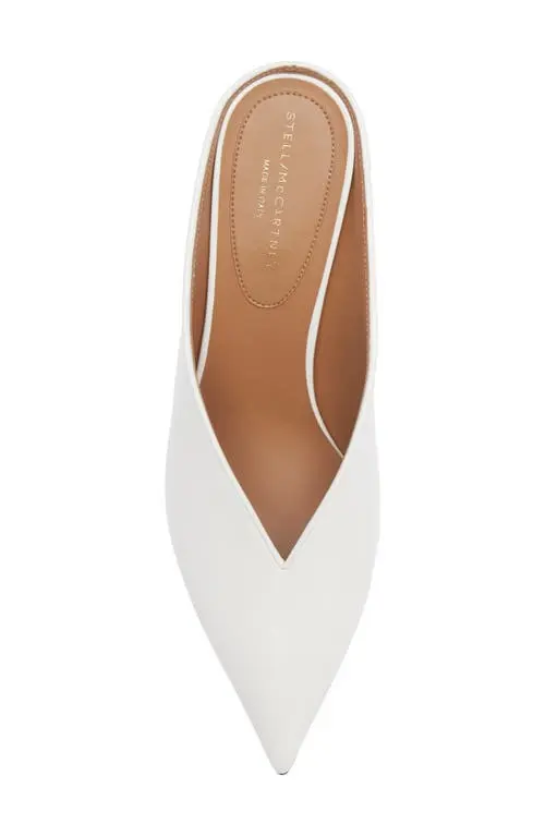 Stella McCartney Pointed Toe Mule Pumps - White
