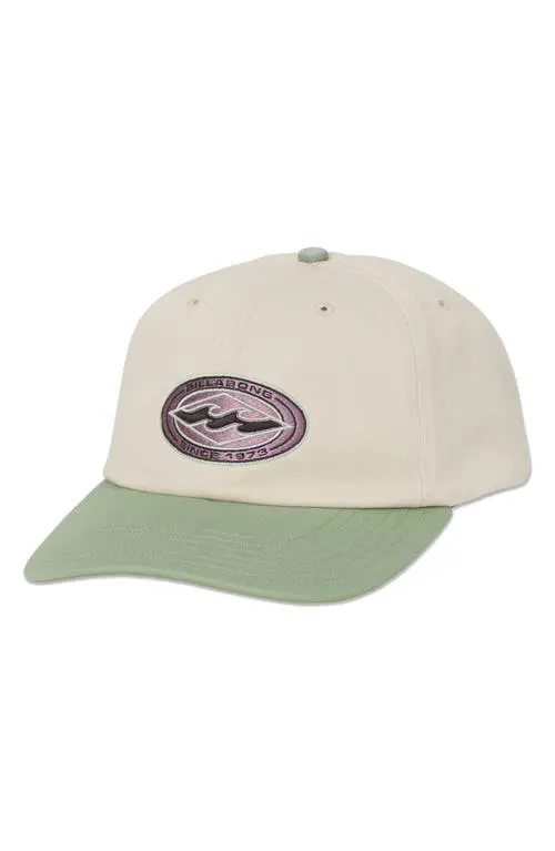 BILLABONG Throwback Logo Patch Baseball Cap - Vintage Green