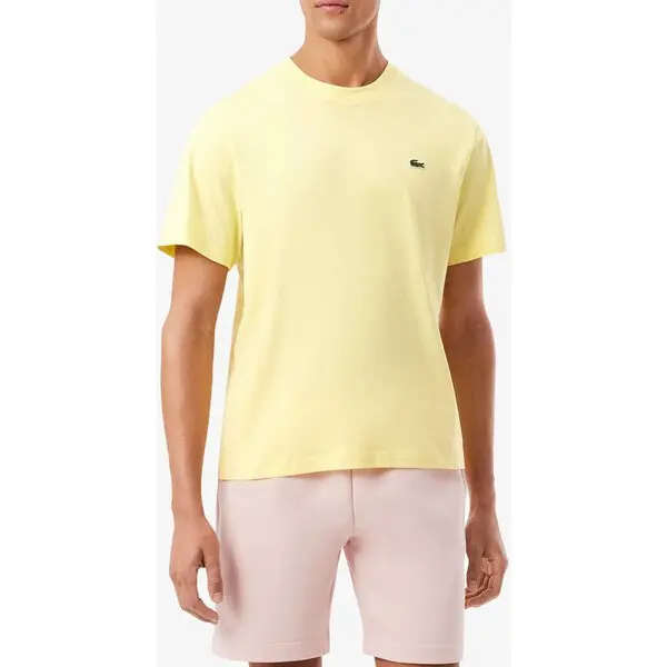 Lacoste Cotton Crewneck T-shirt - Yellow