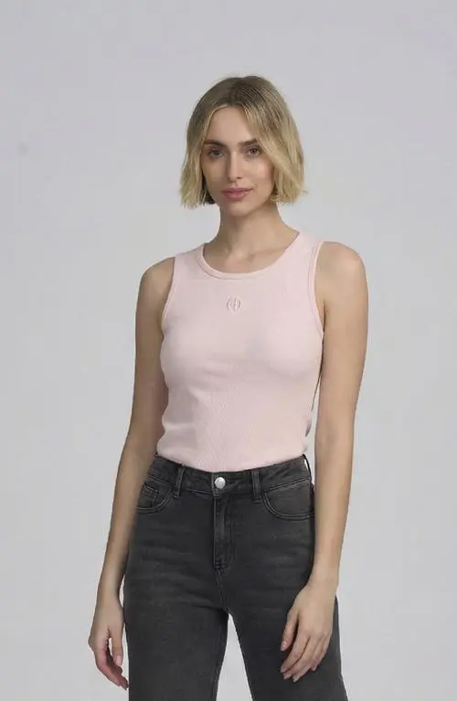 ELLE COLLECTION Logo Tank Two Pack - Blue/pink