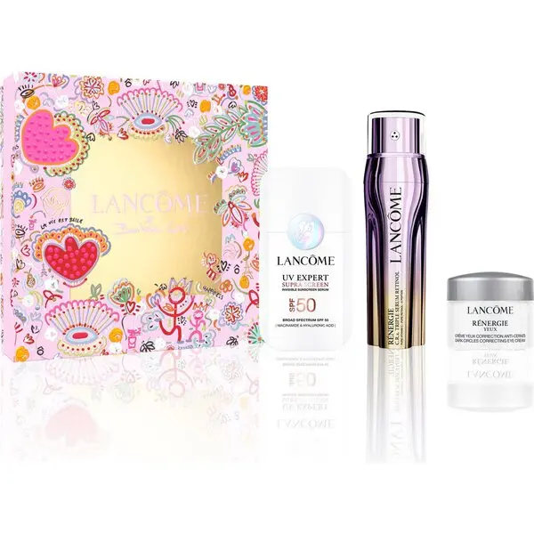 LANCOME Supra Screen Sunscreen Spf 50+ & Rénergie Retinol Mother's Day Skin Care Set $218 Value - No Color