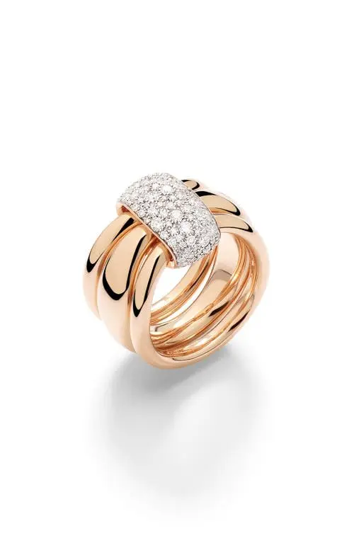 Pomellato Together Diamond Pavé Ring - Rose Gold/diamond