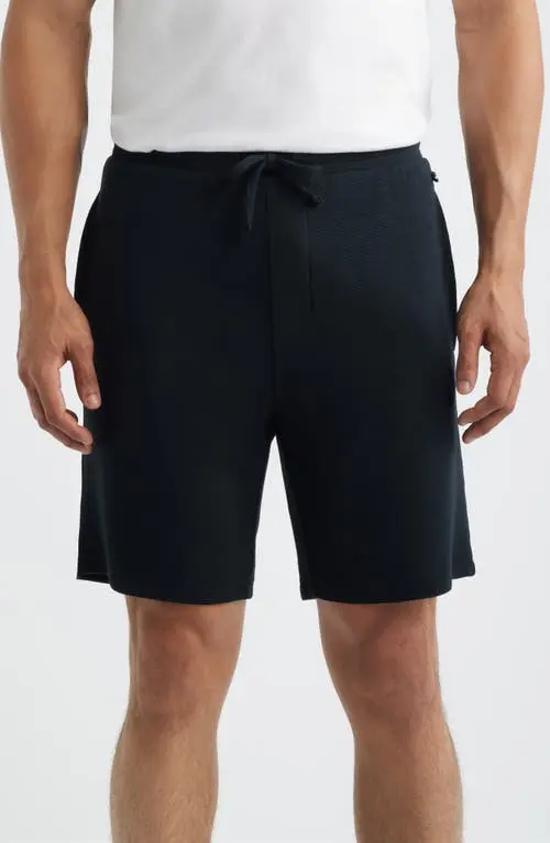 BOSS Ribbed Pajama Shorts - Black