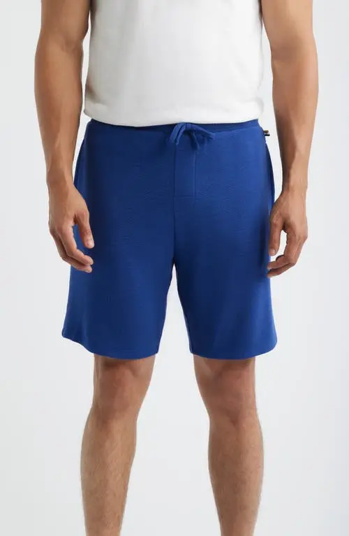 BOSS Ribbed Pajama Shorts - Medium Blue