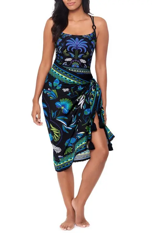 Magicsuit Taj Mahal Pareo Cover-up Skirt - Black Multi