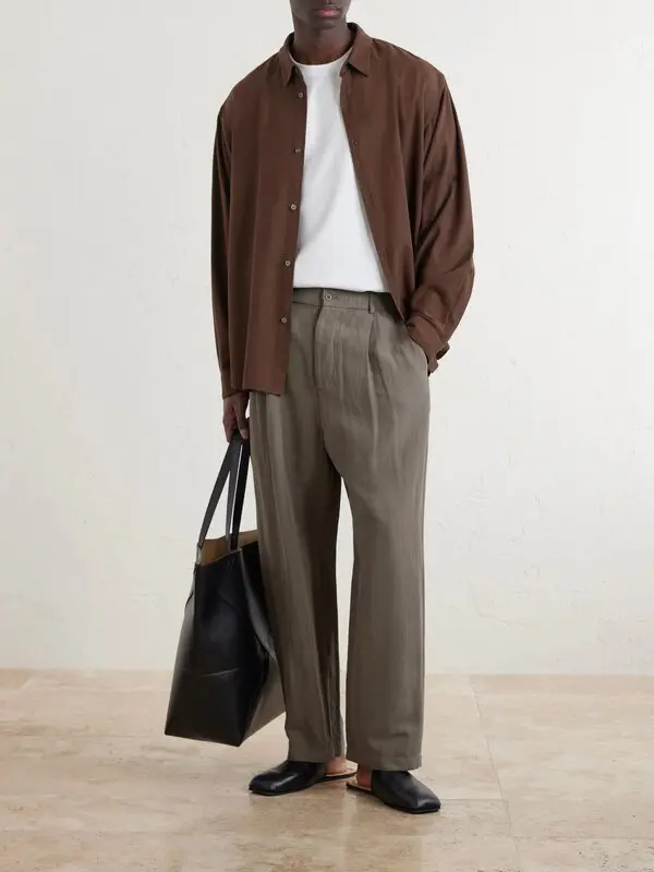 ATON Cotton And Silk-blend Shirt