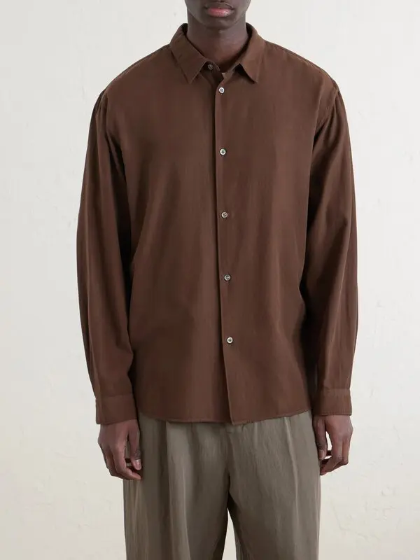 ATON Cotton And Silk-blend Shirt