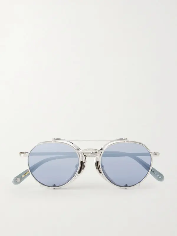 Garrett Leight Ocampo Round-frame Sunglasses - Silver