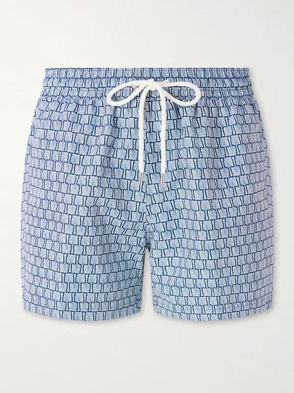 Frescobol Carioca Rio Straight-leg Printed Swim Shorts - Blue