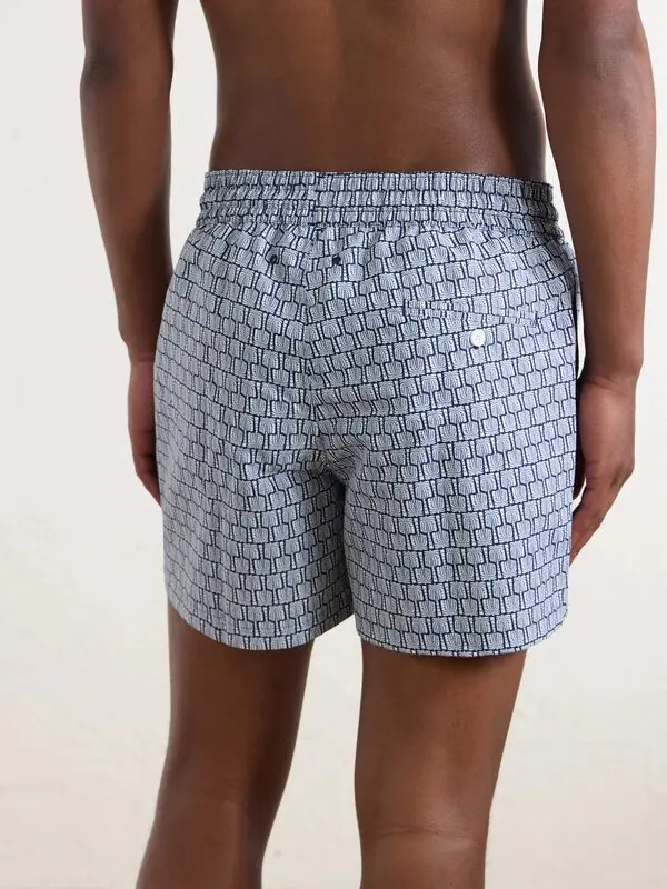 Frescobol Carioca Rio Straight-leg Printed Swim Shorts - Blue