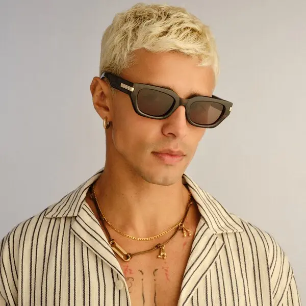 Le Specs Cubito Square Frame Sunglasses - Tort