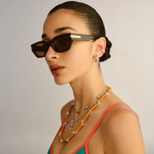 Le Specs Cubito Square Frame Sunglasses - Tort