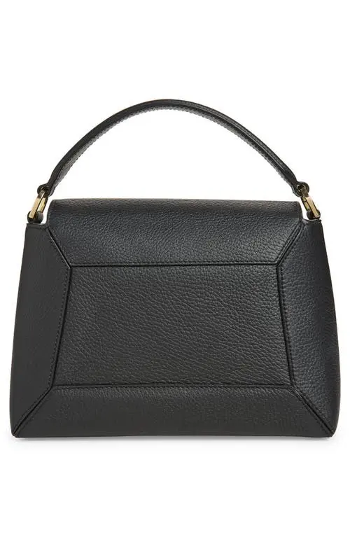 Strathberry Mosaic Leather Top Handle Bag - Black