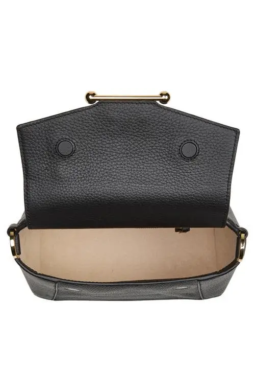 Strathberry Mosaic Leather Top Handle Bag - Black