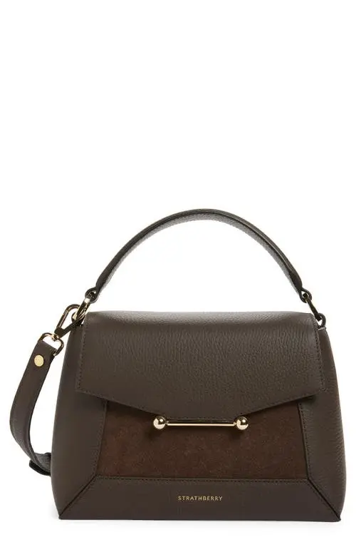 Strathberry Mosaic Leather Top Handle Bag - Dkchoclt