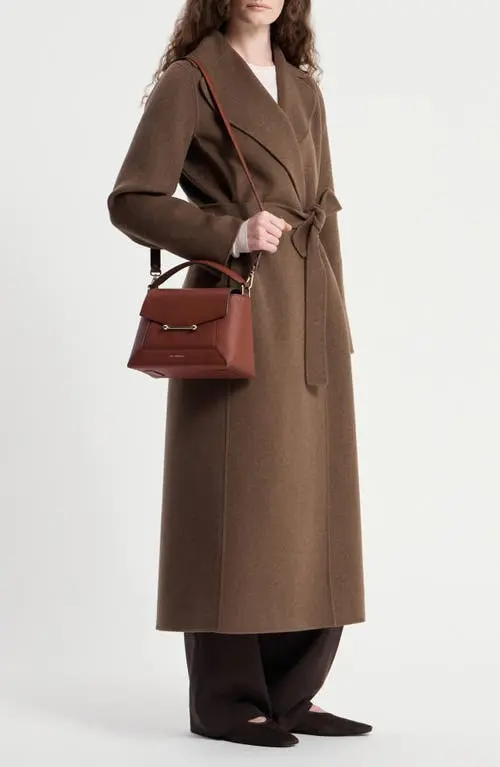 Strathberry Mosaic Leather Top Handle Bag - Walnut