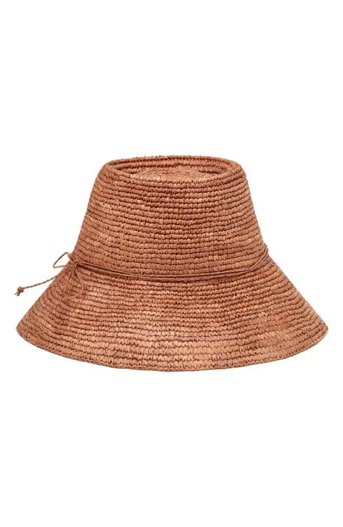 L*Space Seville Raffia Bucket Hat - Brown
