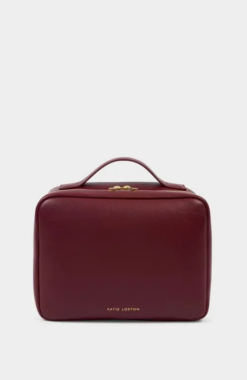 KATIE LOXTON Hanging Makeup And Toiletry Bag - Cherry