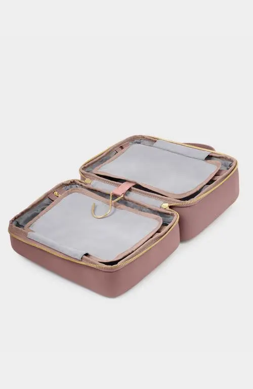 KATIE LOXTON Hanging Makeup And Toiletry Bag - Deep Rose