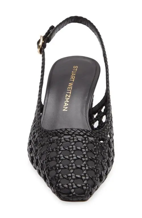 STUART WEITZMAN Stassi Woven Slingback Pumps - Black
