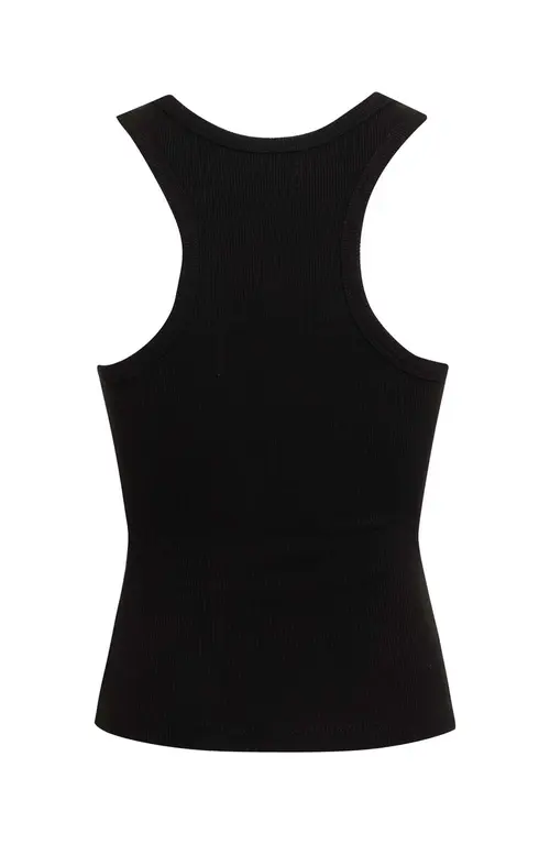 THIRTY YEARS Demi Ribbed Tank - Black