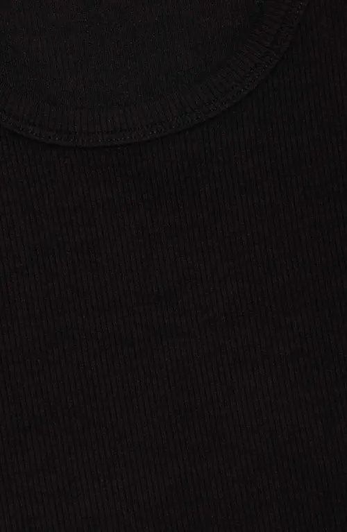 THIRTY YEARS Demi Ribbed Tank - Black