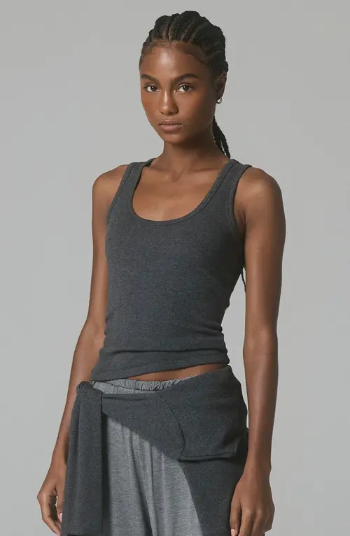 THIRTY YEARS Demi Ribbed Tank - Slate