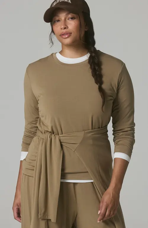 THIRTY YEARS Modal Long Sleeve Tee - Toffee
