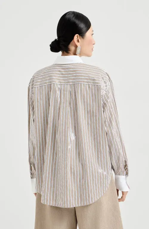Brunello Cucinelli Striped Poplin Shirt