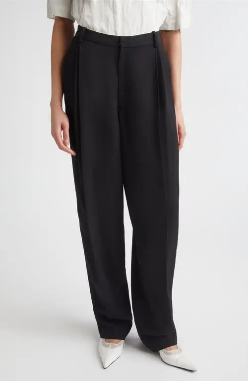 Proenza Schouler Clementina Pleated Twill Trousers - Black