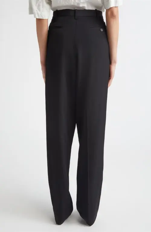 Proenza Schouler Clementina Pleated Twill Trousers - Black