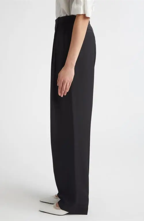 Proenza Schouler Clementina Pleated Twill Trousers - Black