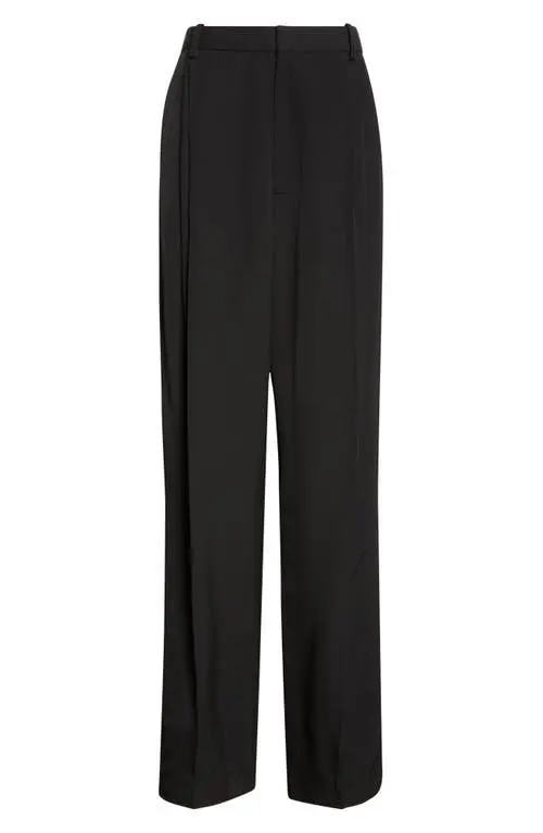 Proenza Schouler Clementina Pleated Twill Trousers - Black