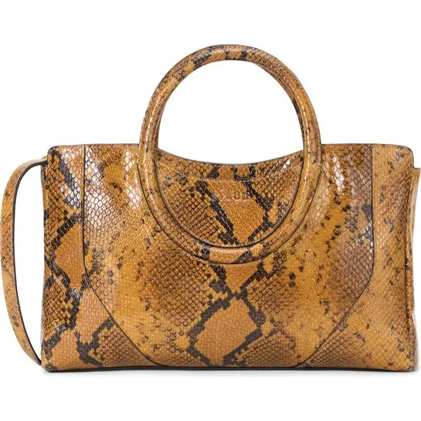 Staud Mini Maude Embossed Leather Satchel - Snake