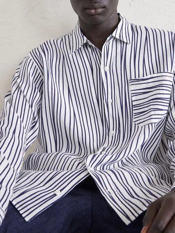 Orlebar Brown Grasmoor Striped Linen Shirt