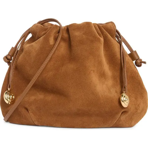 LIFFNER Charm Suede Bucket Bag - Saddle Brown