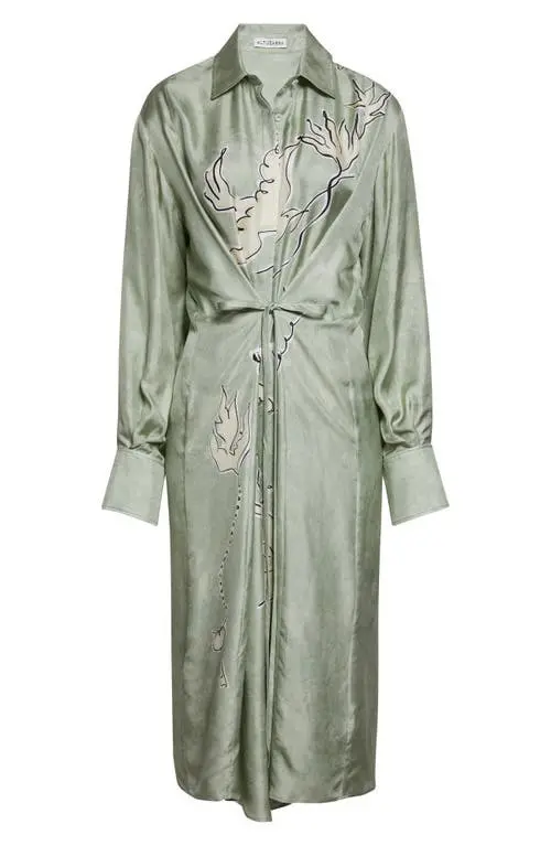 sherri hill short green dress Fairytale Sage Plunge-Neck Chiffon Maxi Dress With Cape Sleeve – Club L  London