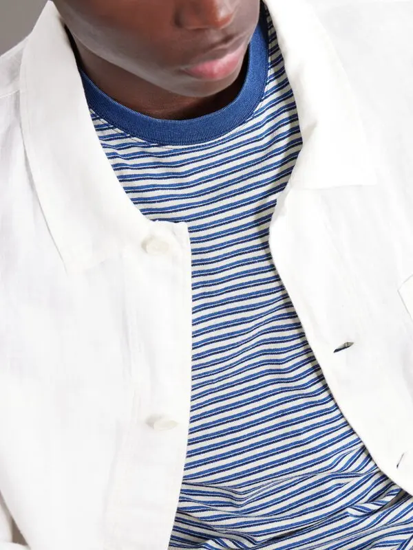 BEAMS Striped Cotton-jersey T-shirt
