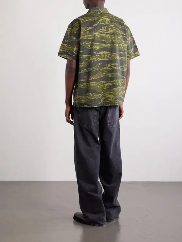 ORSLOW Camouflage-print Cotton-riptop Shirt