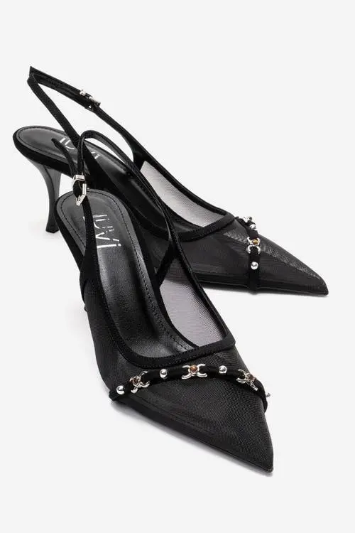 PROLOGUE SHOES Pioren Stiletto Pump - Black