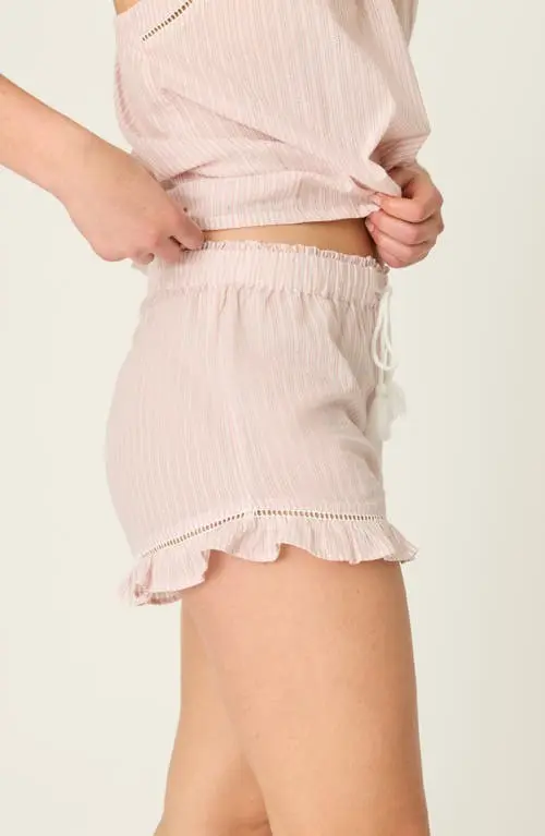 PJ Salvage On Cloud Nine Ruffle Trim Cotton Pajama Shorts