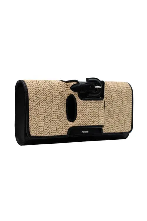 Perrin La Parisienne Raphia Clutch