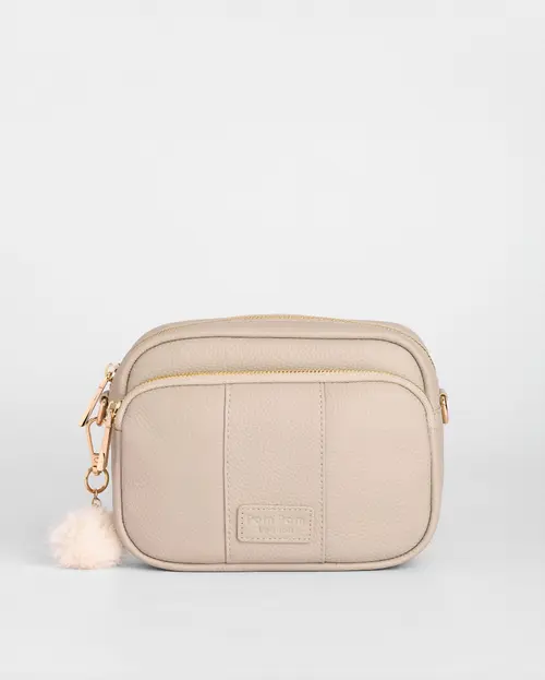 POM POM LONDON Original Crossbody Bag - Stone